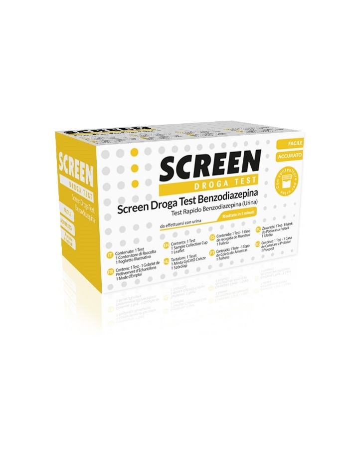 Screen droga test benzodiazepine test antidroga con contenitore urina
