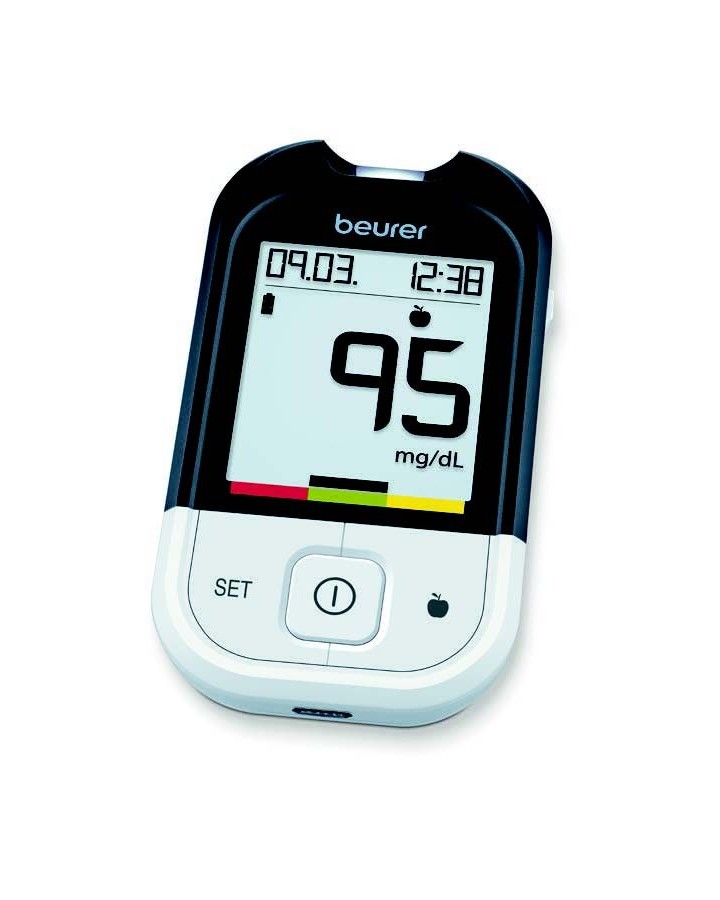Beurer glucometro gl48 meter mg/dl con cavo usb e software per pc